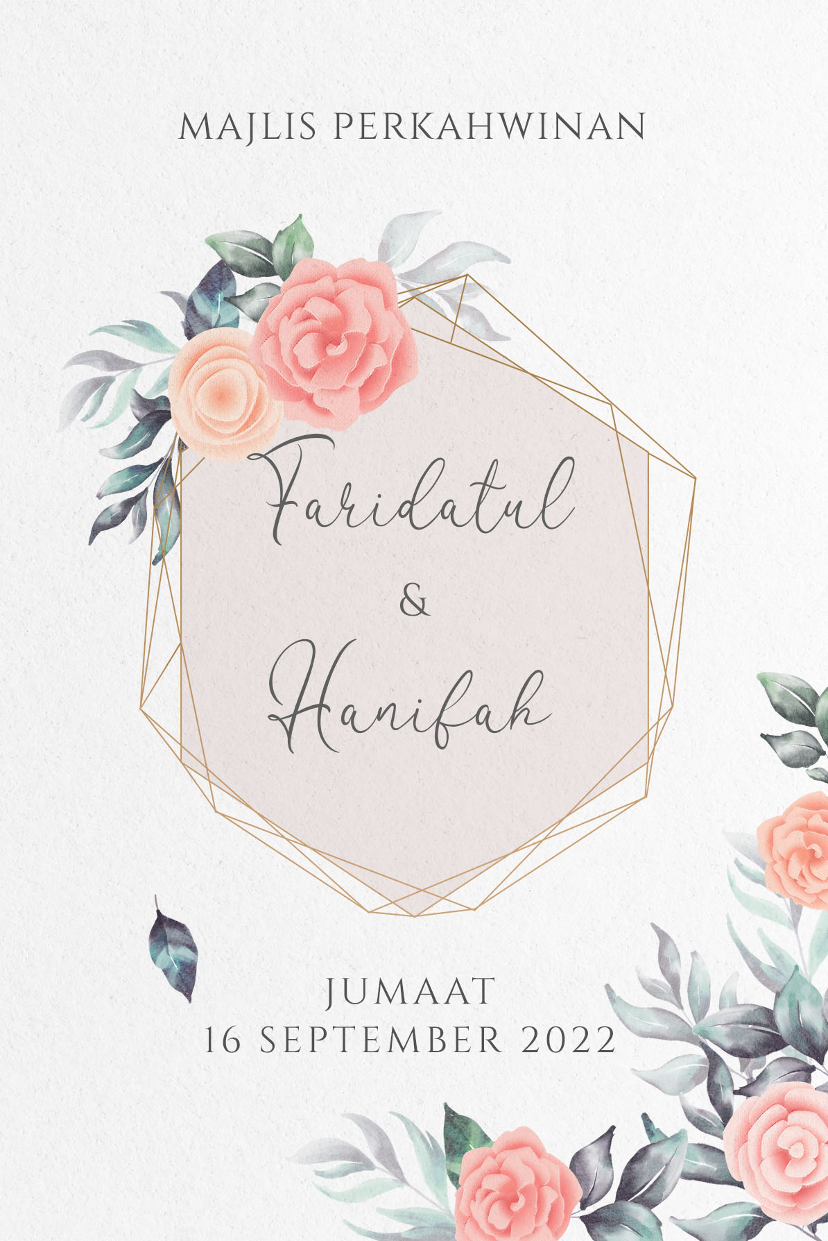Undangan Majlis Perkahwinan Faridatul ♥ Hanifah | 16.09.22 - POVE.my ...