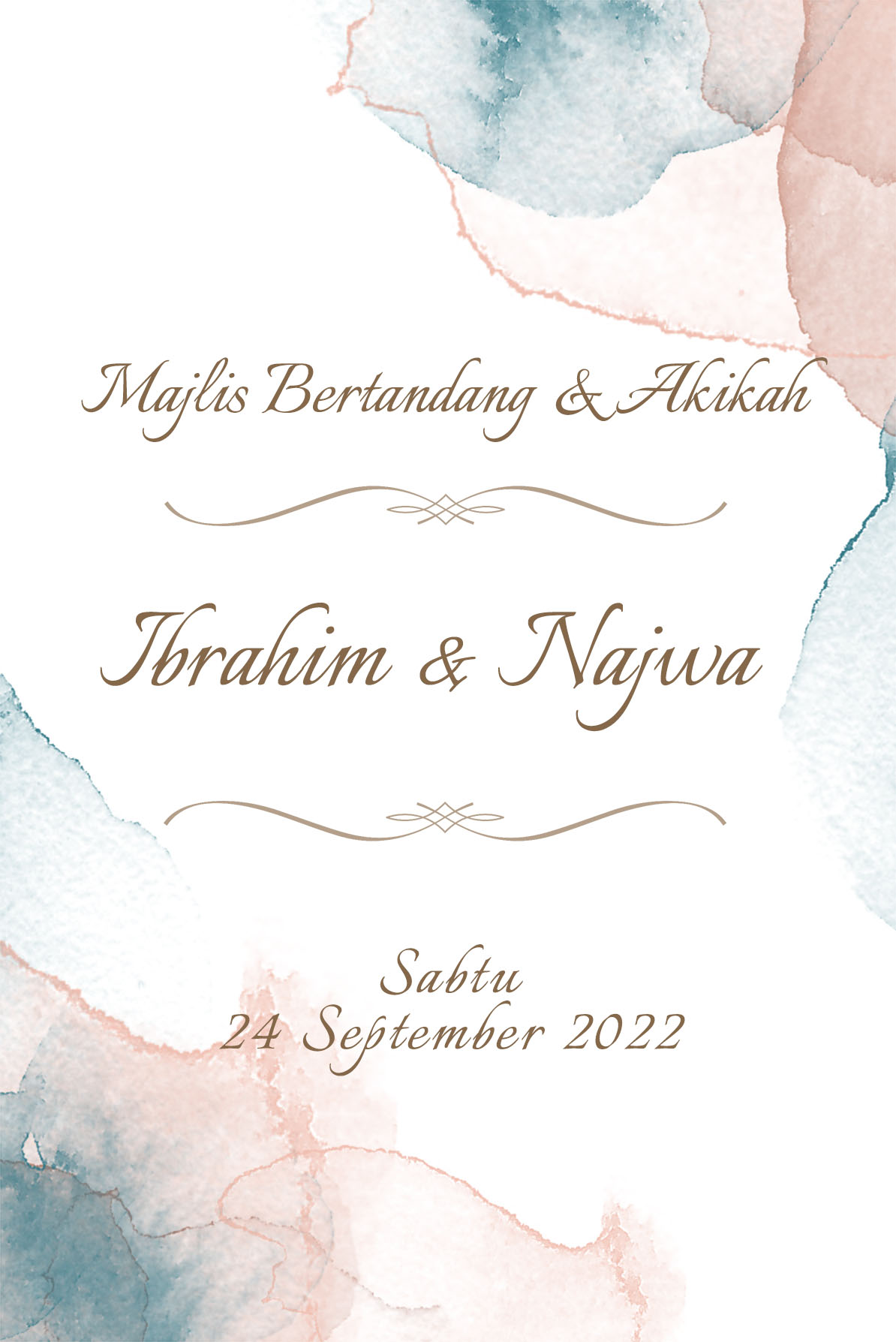 Undangan Majlis Bertandang Ibrahim ♥ Najwa serta Majlis Akikah Aryan ...