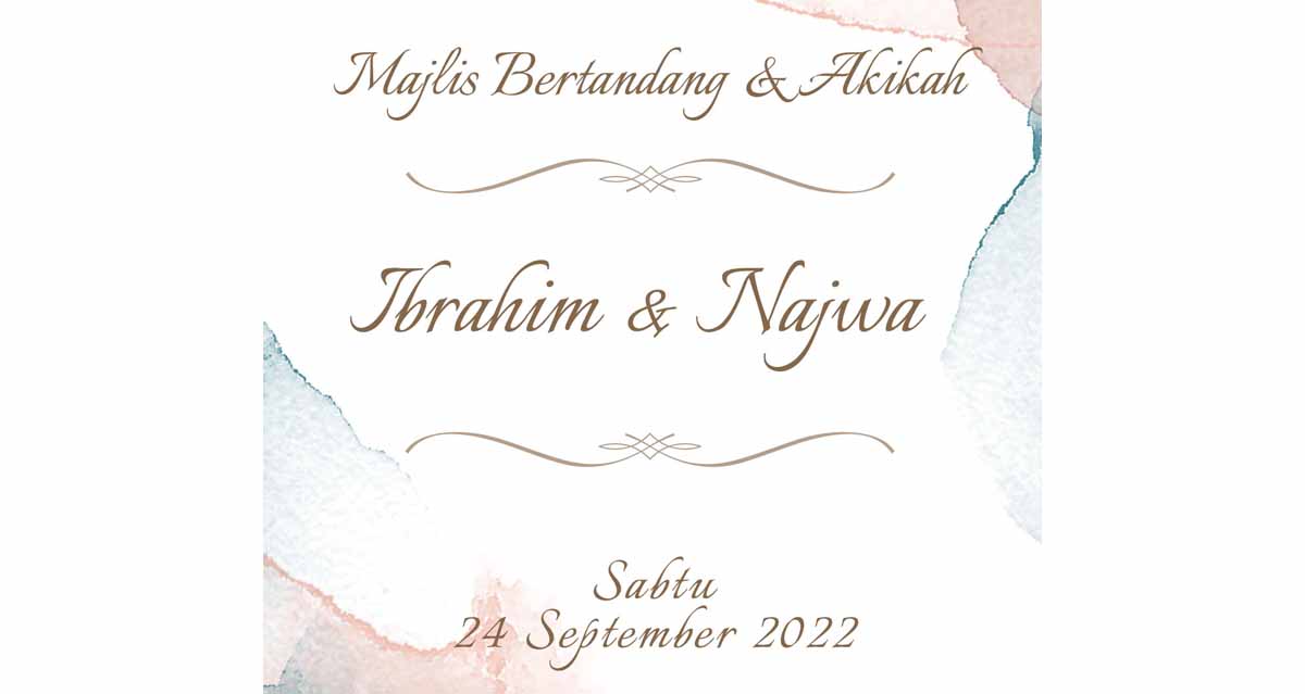 Undangan Majlis Bertandang Ibrahim ♥ Najwa serta Majlis Akikah Aryan ...